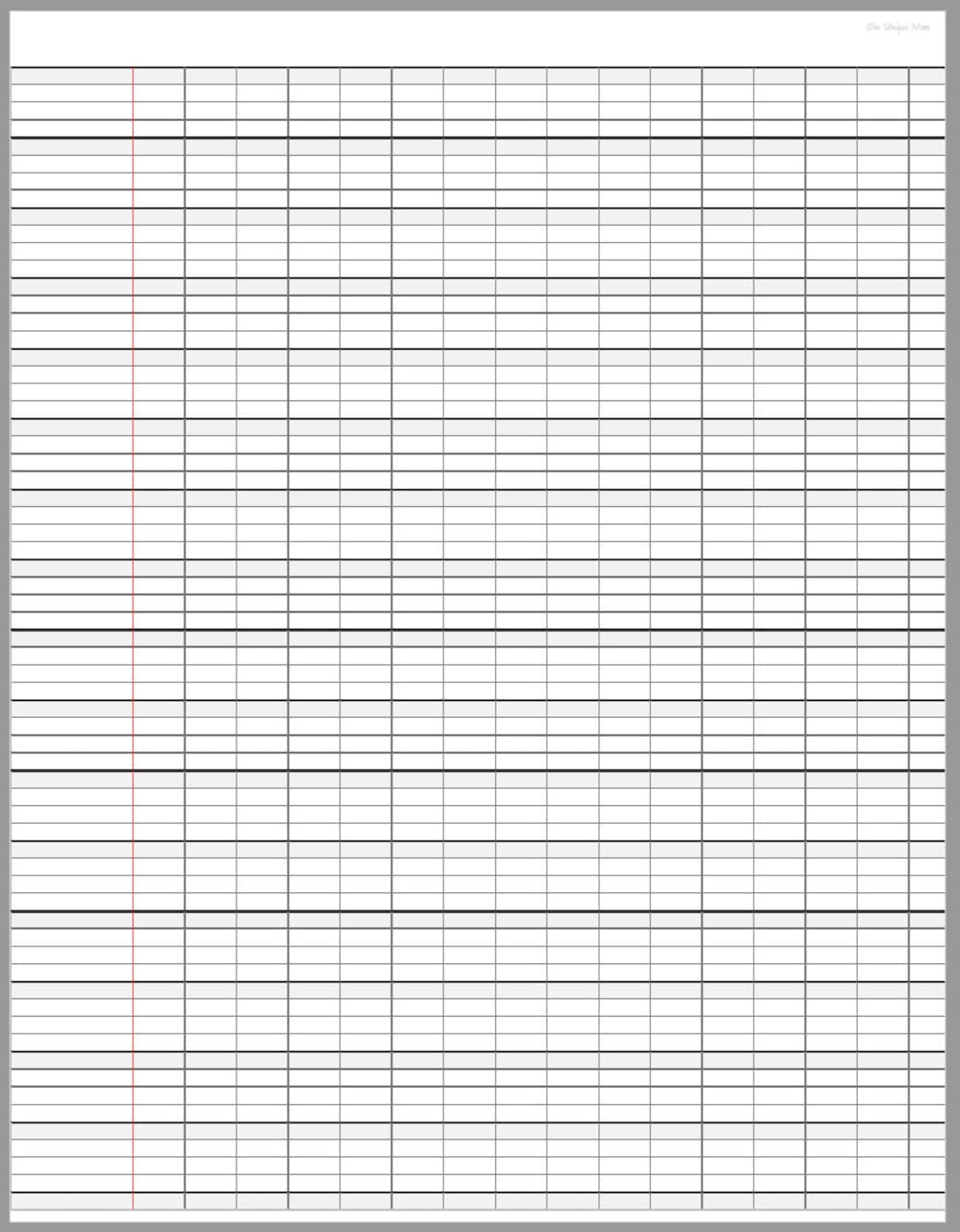 Modified French Ruled Paper (seyes Ruled) With Shading - Etsy