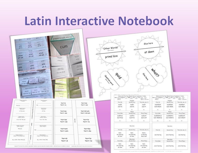 Henle Latin First Year Interactive Notebook Part 1 (challenge A Aligned ...