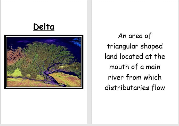 168 Geography and Landform Double-sided Printable 4 X 6 Index Cards - Etsy