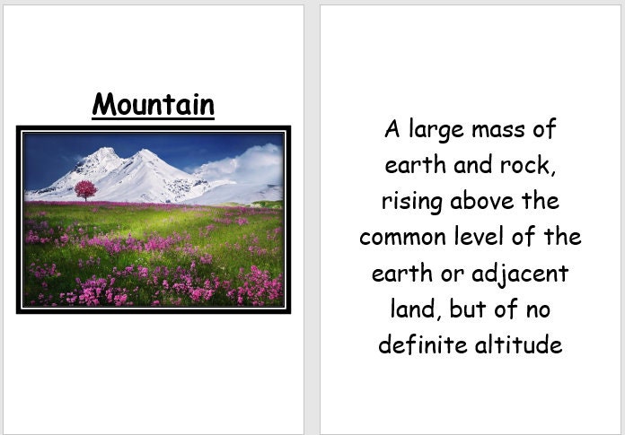 168 Geography and Landform Double-sided Printable 4 X 6 Index Cards - Etsy