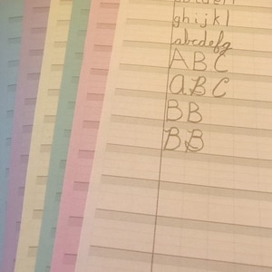 Modified French Ruled Paper (seyes Ruled) With Shading - Etsy