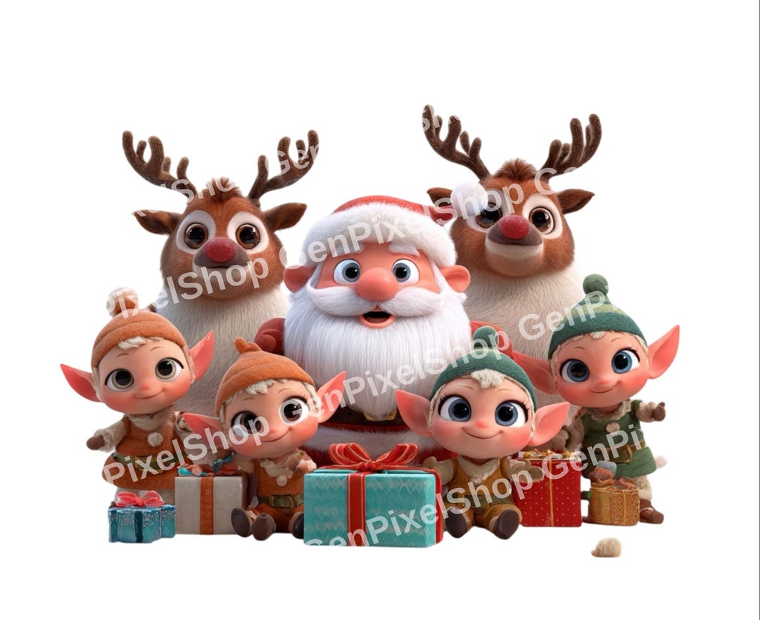 20 Cute Christmas Clipart Bundle PNG/ 300dpi,digital Clipart,watercolor ...