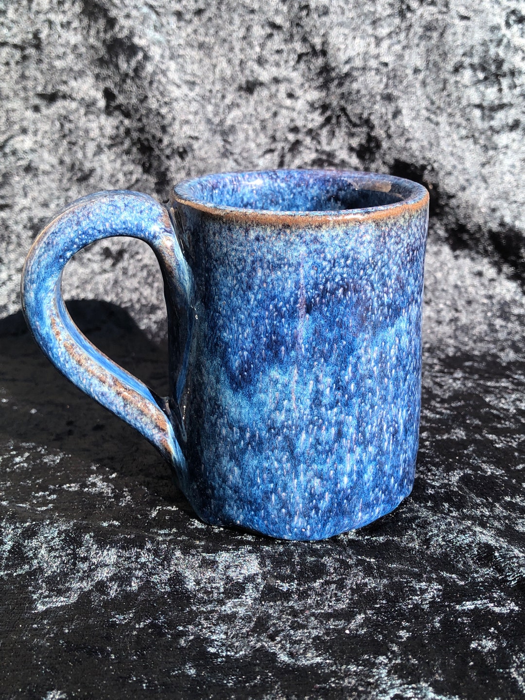 Cobalt Blue Mug, Flowing Water Glaze, Handmade Mug - Etsy