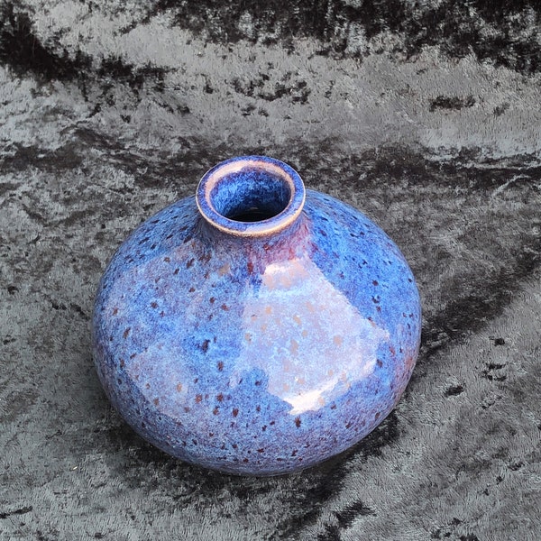 Blue Stoneware Vase - Etsy