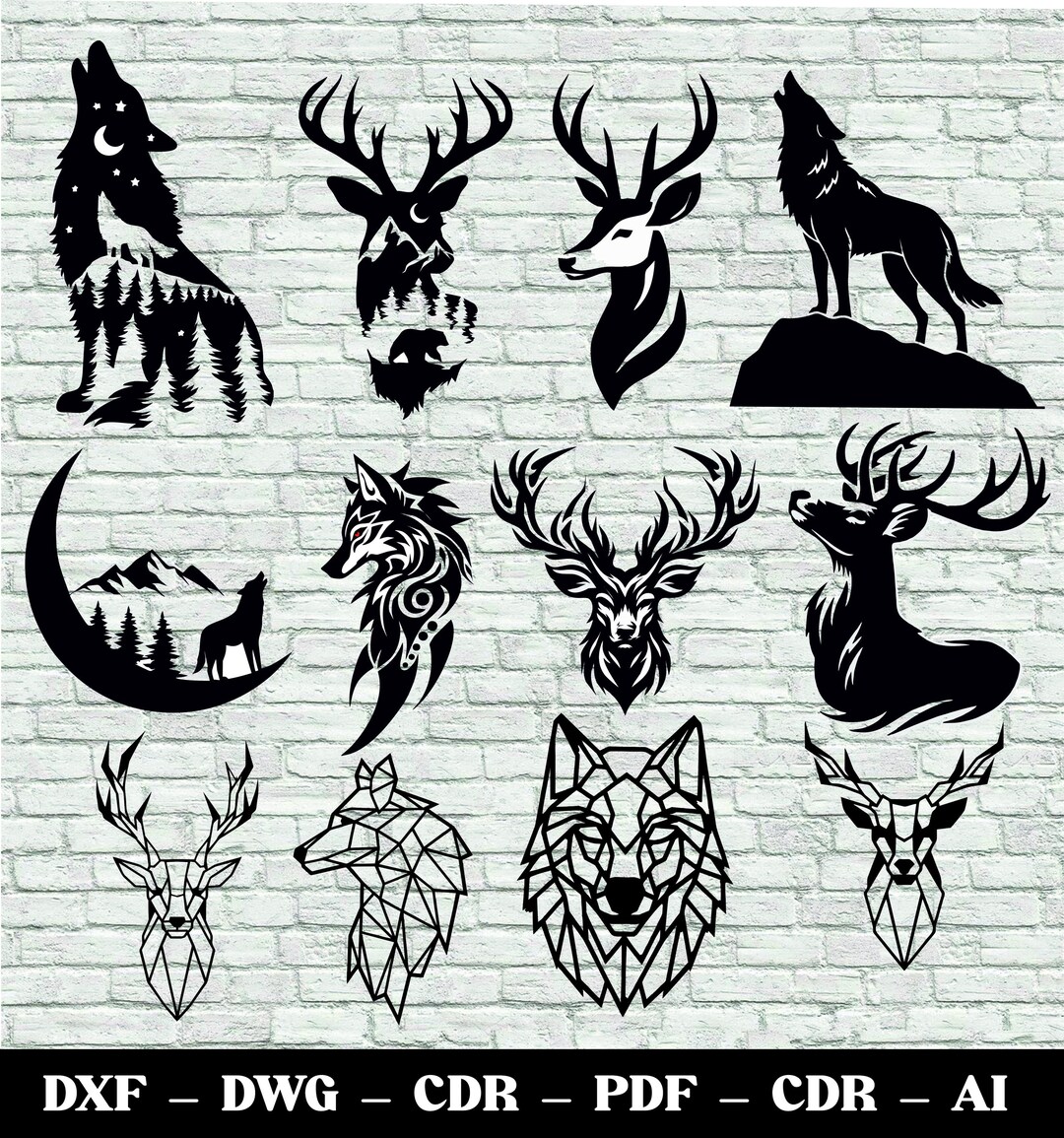 DXF and SVG Package for CNC Machines, Laser and Plasma Cutters, Vector ...