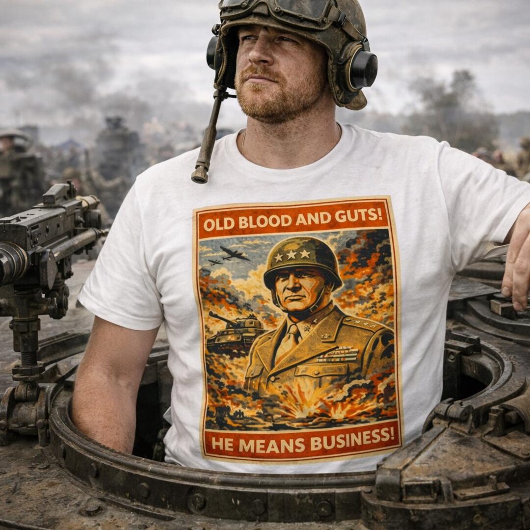 Old Blood and Guts T-shirt – WWII General Patton Inspired Vintage ...