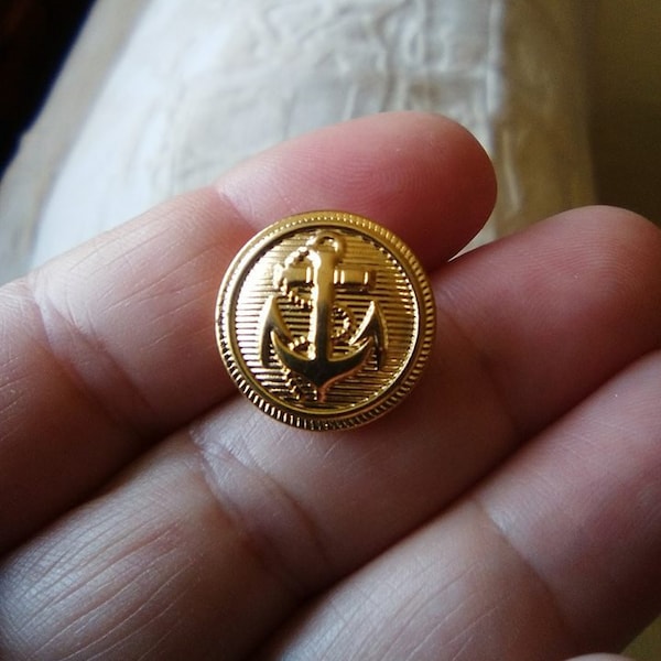 Gold Anchor Buttons - Etsy