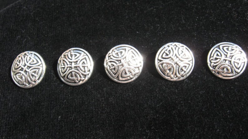 Celtic Buttons X5, Antique Gold Effect or Pewter/silver Tone Buttons ...