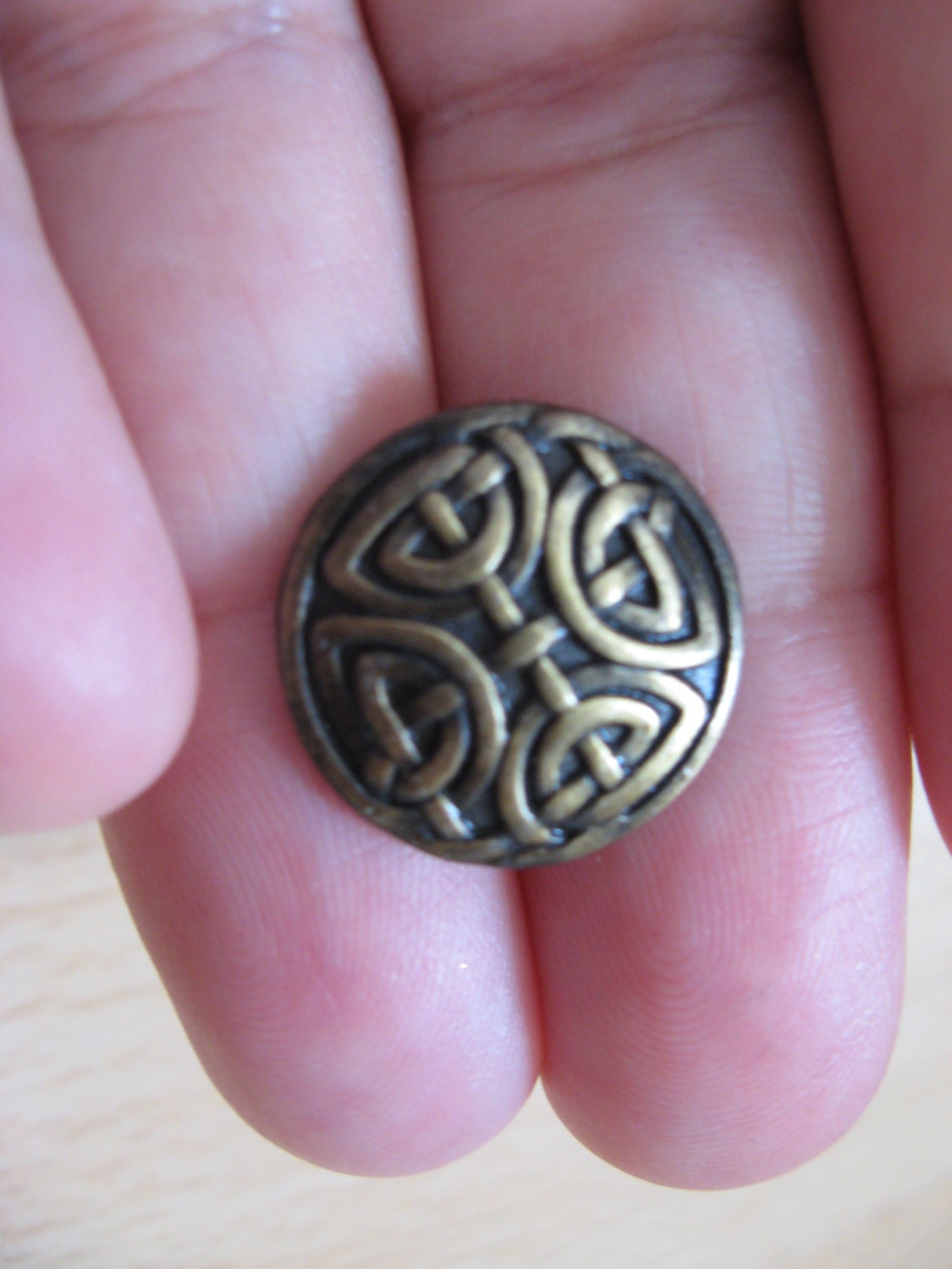 Celtic Buttons X5, Antique Gold Effect or Pewter/silver Tone Buttons ...