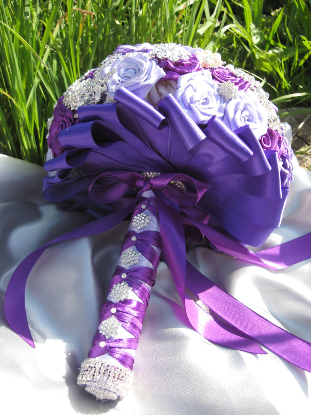 Full Price Purple and Lilac Brooch Bouquet,wedding,broach Bouquet ...