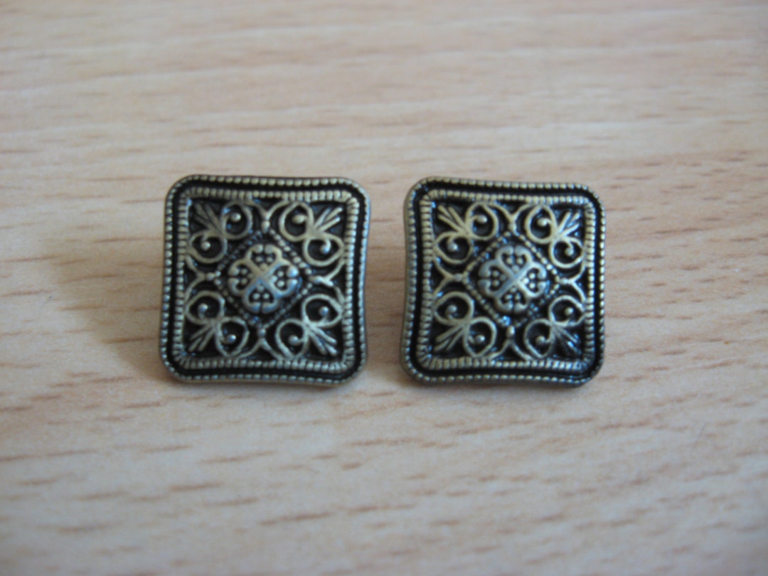 Metal Buttons X5, Antique Gold or Antique Silver Colour, Buttons,metal ...