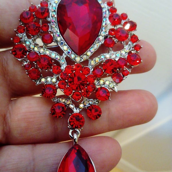 Red Brooch Bouquet - Etsy