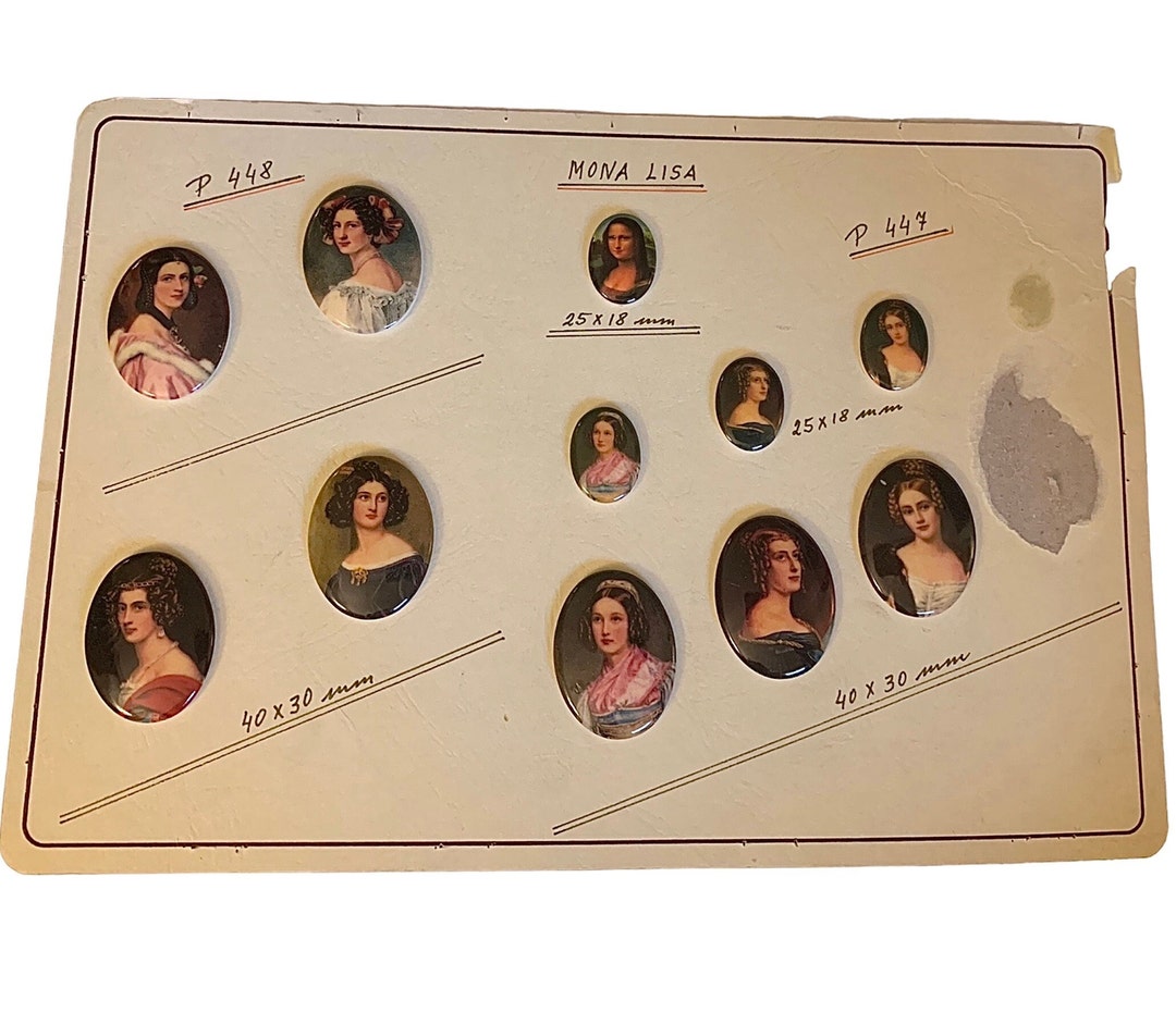 Rare Portrait Cameos Resin Cameo Sample Board Cabochons - Etsy