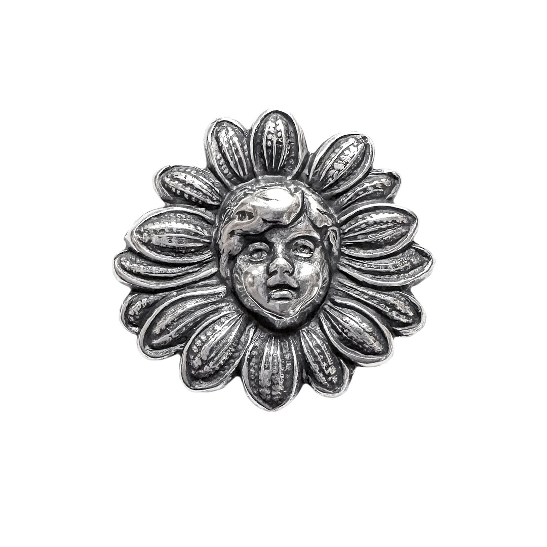 Art Nouveau Sunflower Stamping,silverware Silver Plate, Child's Face ...