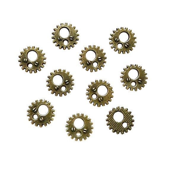Engranajes Steampunk Dorados Minichistera Steampunk Con Plumas Y