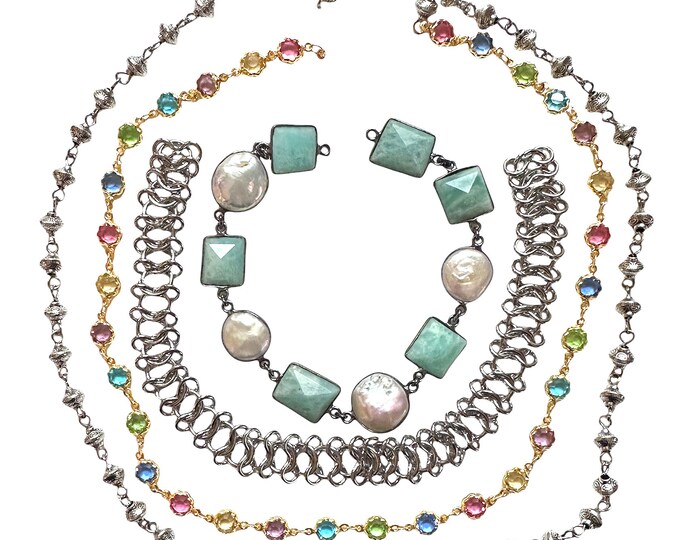 Assorted Styles of Chain, Specialty Chain, Mother of Pearl, Crystal ...