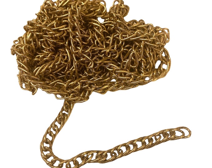 Gold Finish Cable Chain, Plated Steel, Over 8 Continuous Feet, Jewelry ...