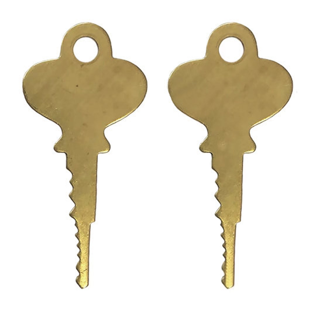 Raw Brass Keys, Key Pendant Blanks, Jewelry Making, Made in the USA ...