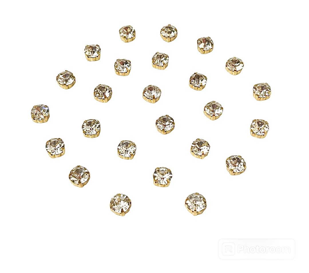 Crystal Gold Rose Montees, 25 Pieces, Rose Montees, Glass Stones ...