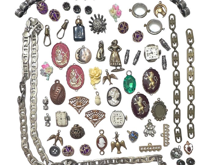Assorted Jewelry Pieces and Parts, Miscellaneous Bling, Earring Drops ...
