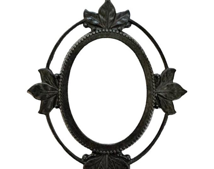 Leaf Edge Backless Bezel Mount, Matte Black, Pendant Style, 40 X 30mm ...