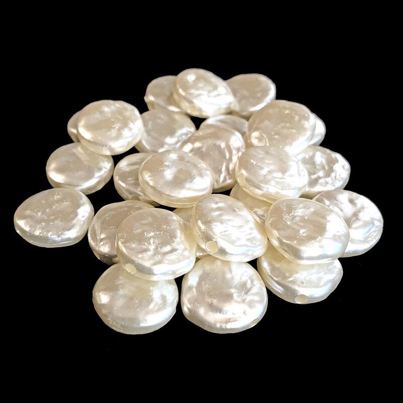 Flat Pearl Beads - Etsy