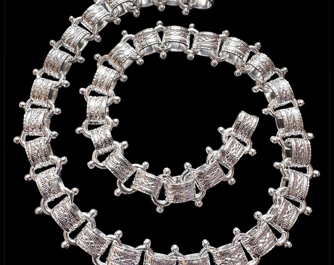 Fancy Book Chain, Just Over a Foot, Brass Chain, Bright Silver Chain ...