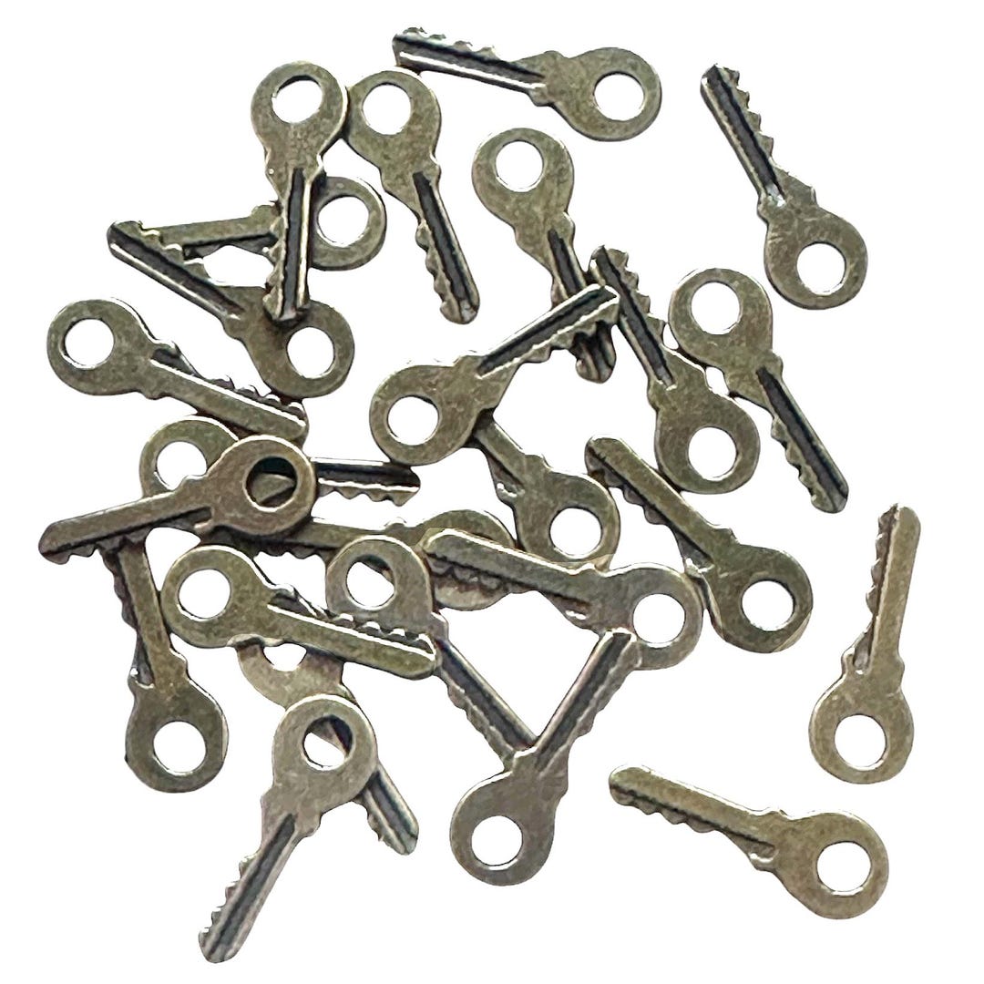Bronze Color Key Stampings, Brass Keys, Cast Zinc, 24 Pieces, 19 X 7mm ...