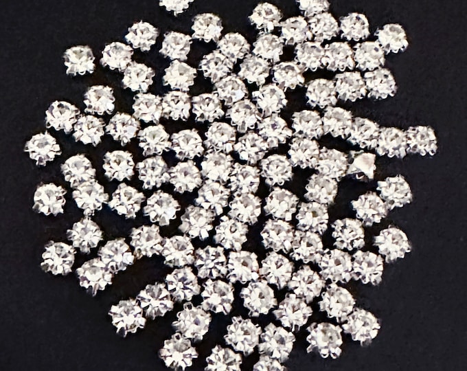 Crystal Silver Rose Montees, 50 Pieces, Rose Montees, Glass Stones ...