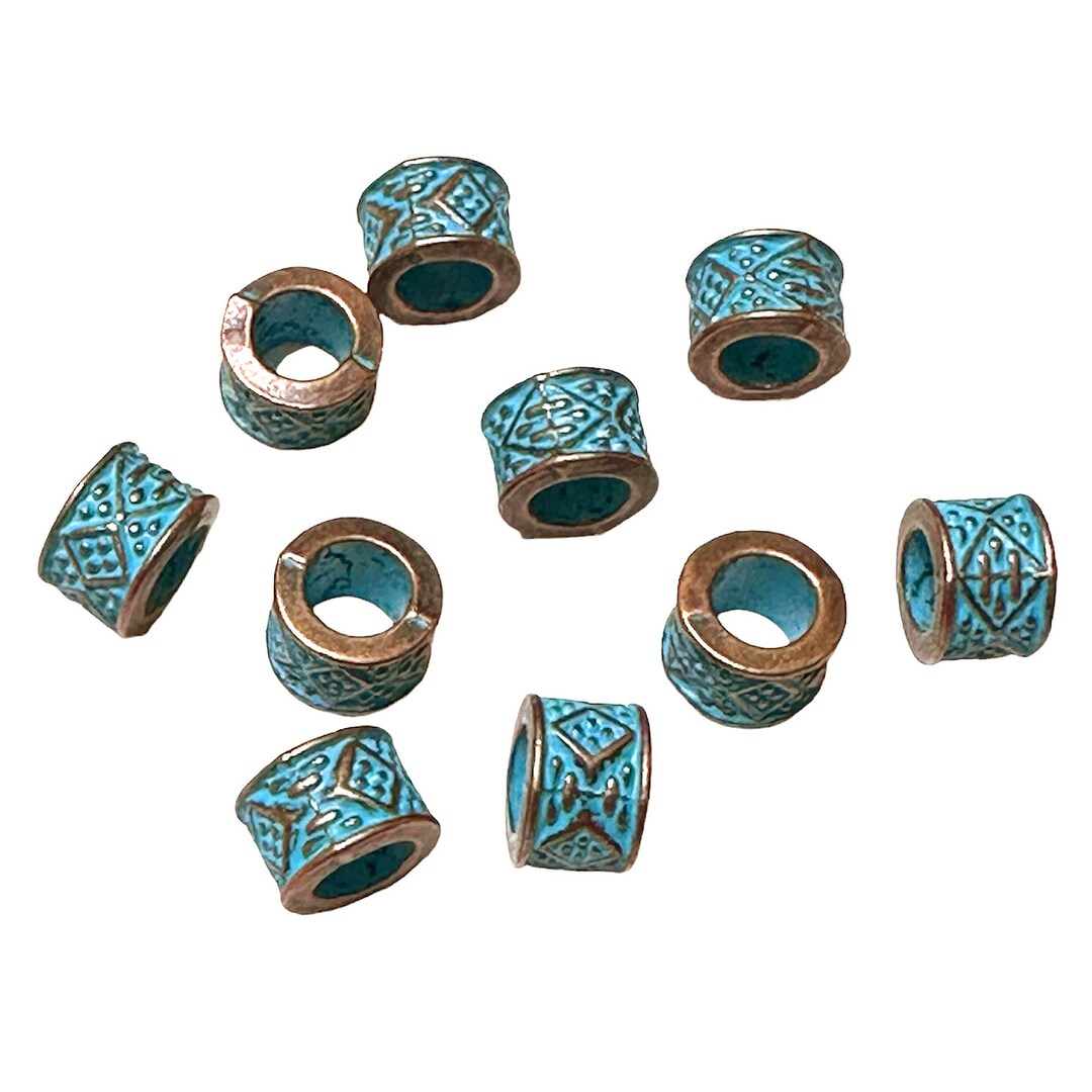 Cast Zinc, Industrial Style Spacer Beads, 10 Pieces, Copper Finish With ...