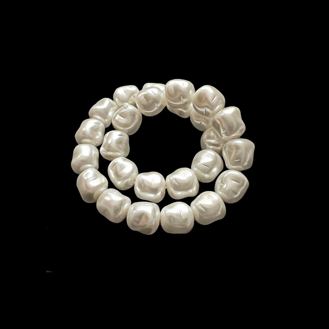 Czech Glass Square Baroque Pearl Beads, Baroque Style, Jewelry Making ...