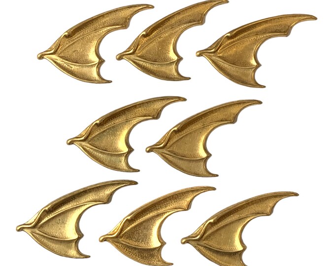 Brass Bat Wings, Steampunk Art, Jewelry Making, Raw Brass, Nickel Free ...