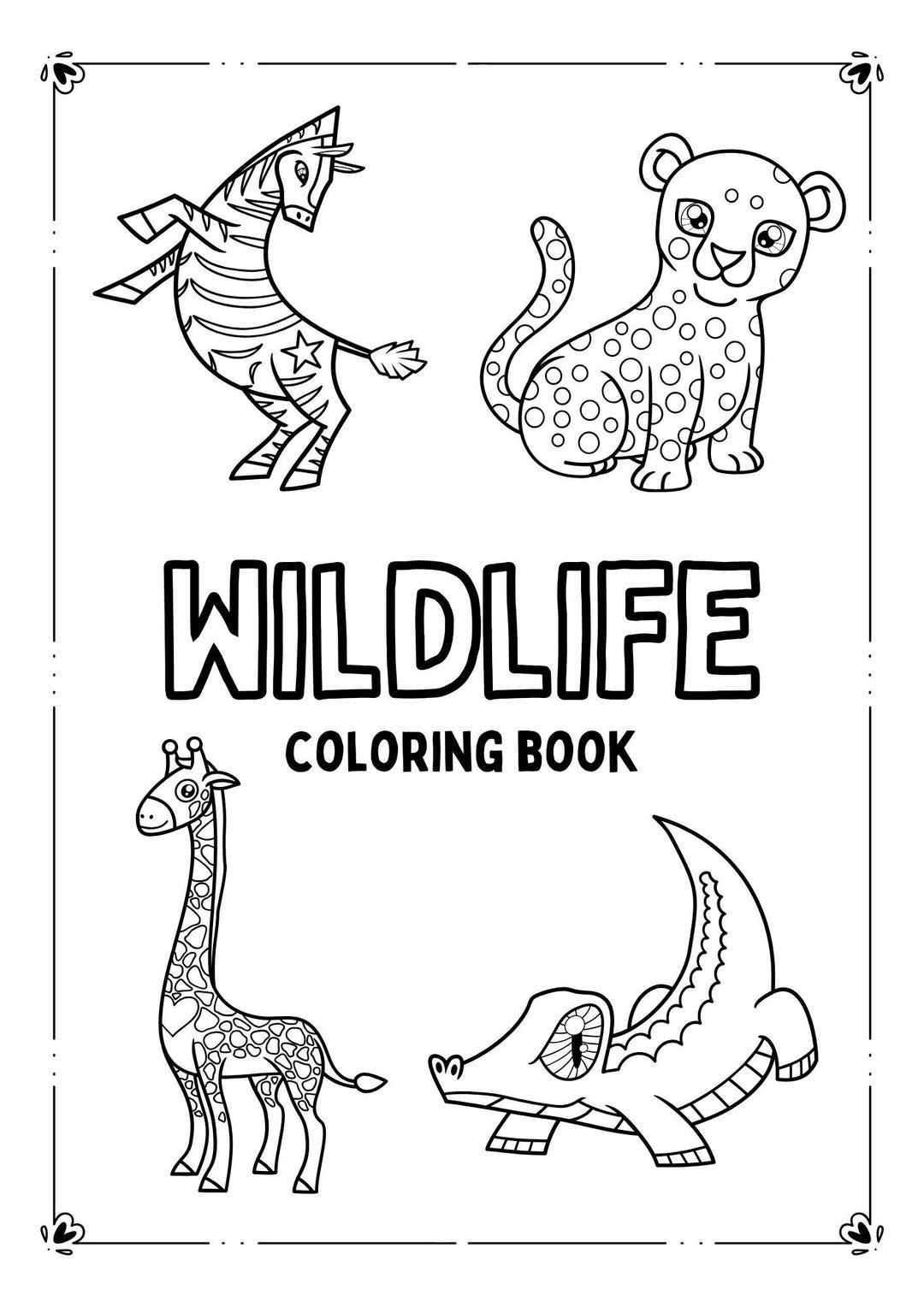 Wildlife Colouring Book Printable Digital Download - Etsy