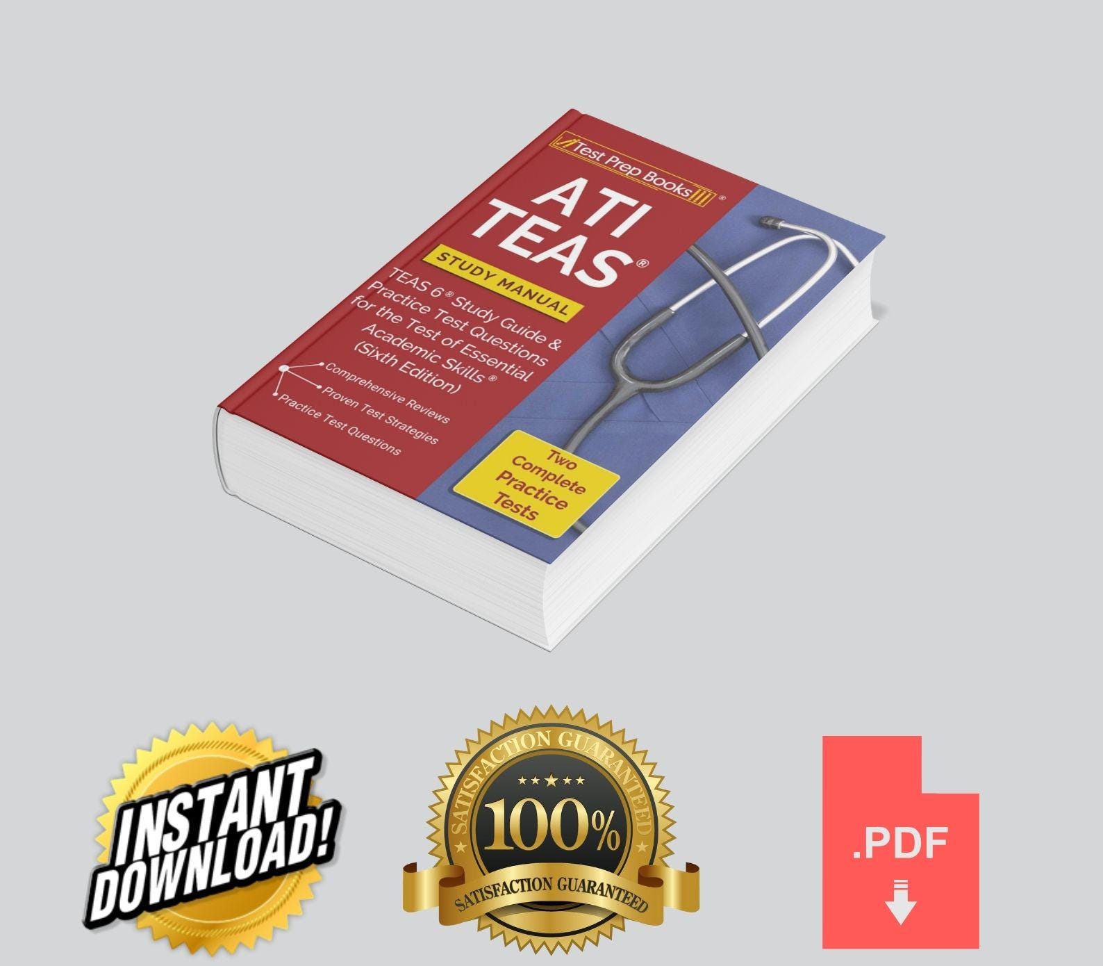 Study Guide and Practice Test ATI TEAS 6 - Etsy