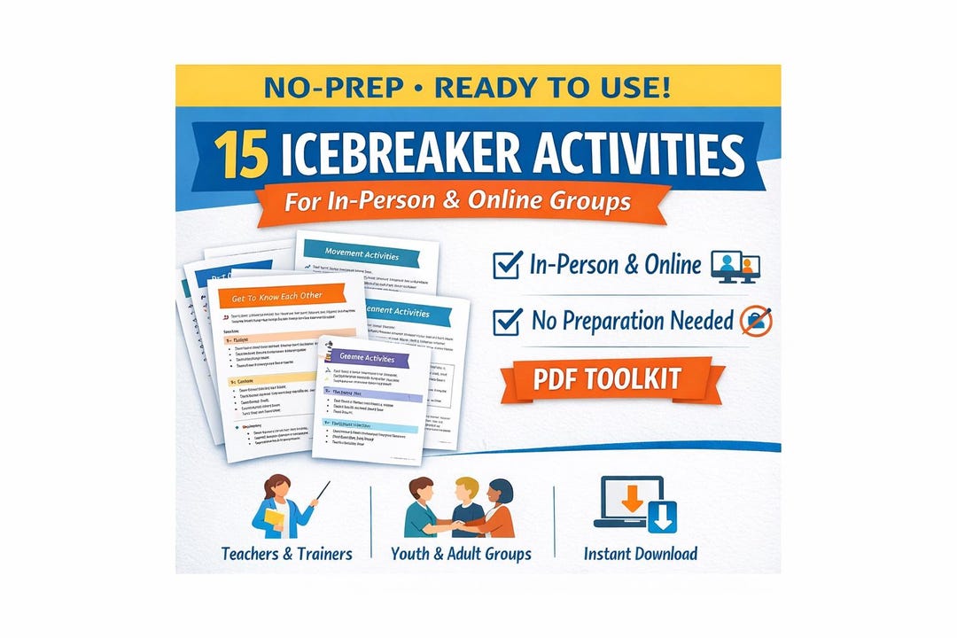 15 Icebreaker Activities for Groups – In-person & Online (PDF Toolkit ...