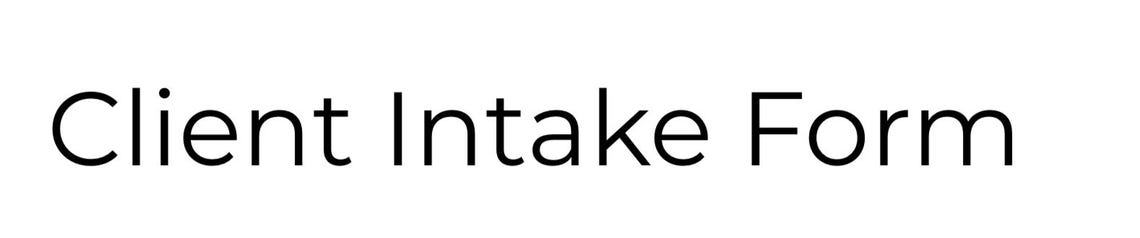 Client Intake Form Printable / Editable Client Information Sheet ...
