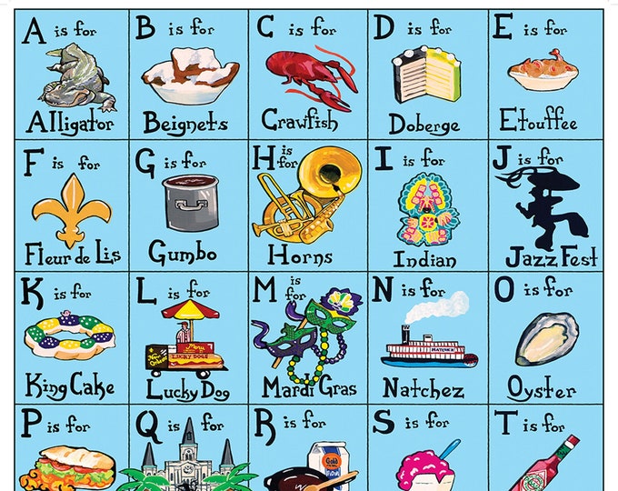 New Orleans Alphabet POSTER - Etsy