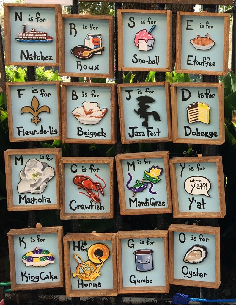 Alphabet of New Orleans Name Plates - Etsy