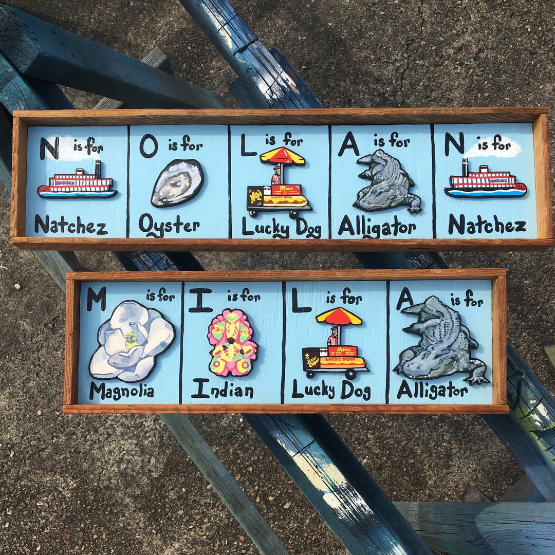 Alphabet of New Orleans Name Plates - Etsy