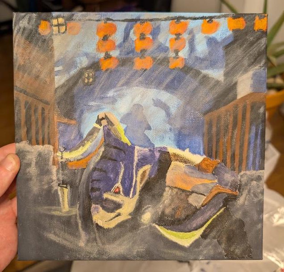 WH3 D Master Snikch Acrylic Painting 8x8 In. - Etsy