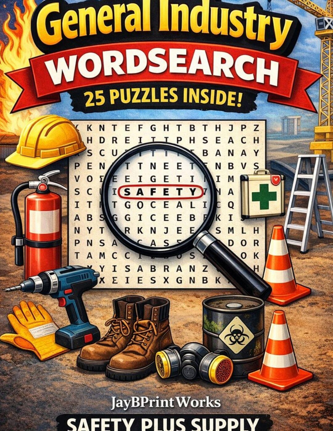 General Industry Word Search | 25 Workplace Safety Puzzles | Training ...
