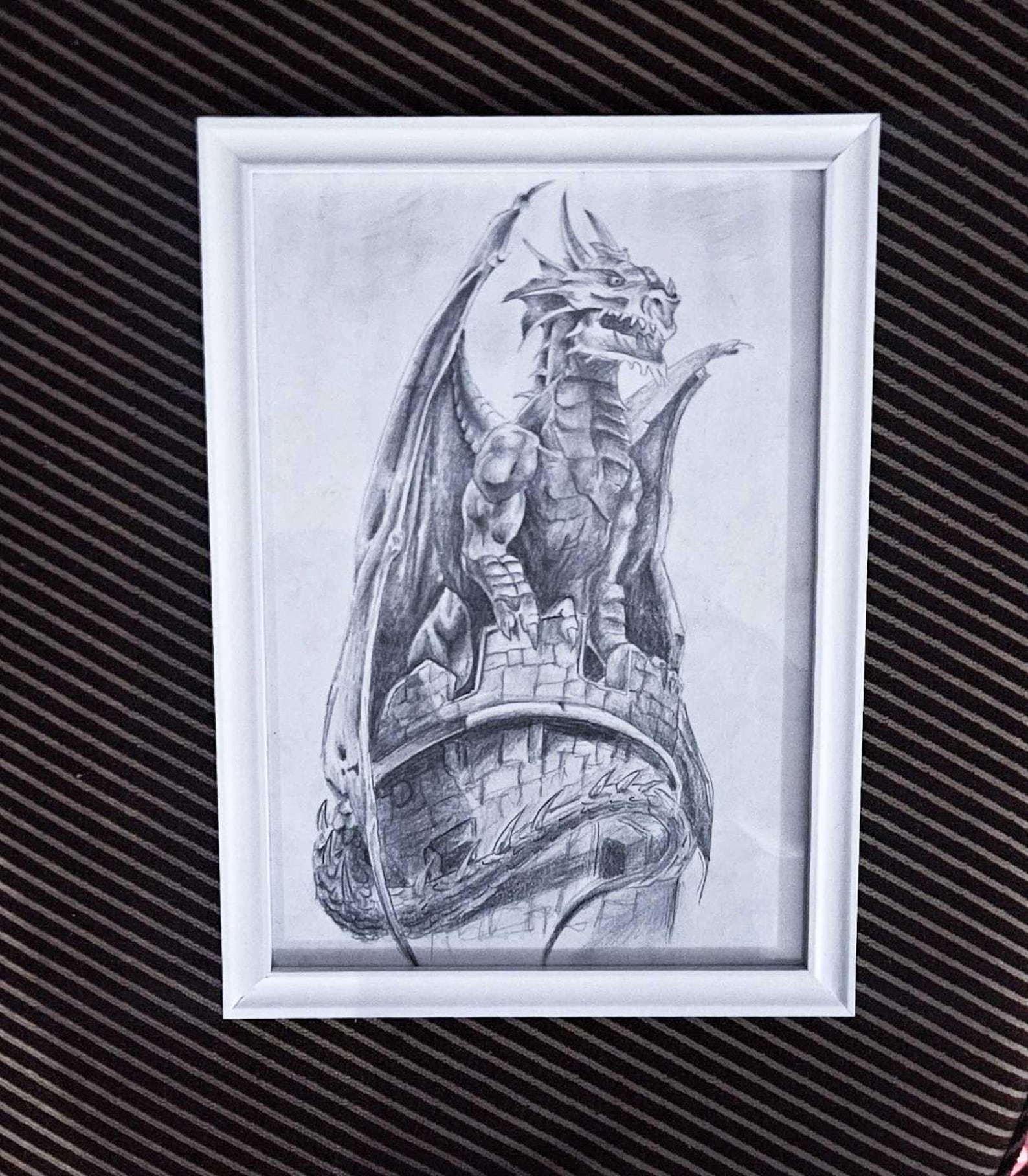 A4 Dragon Drawing - Etsy
