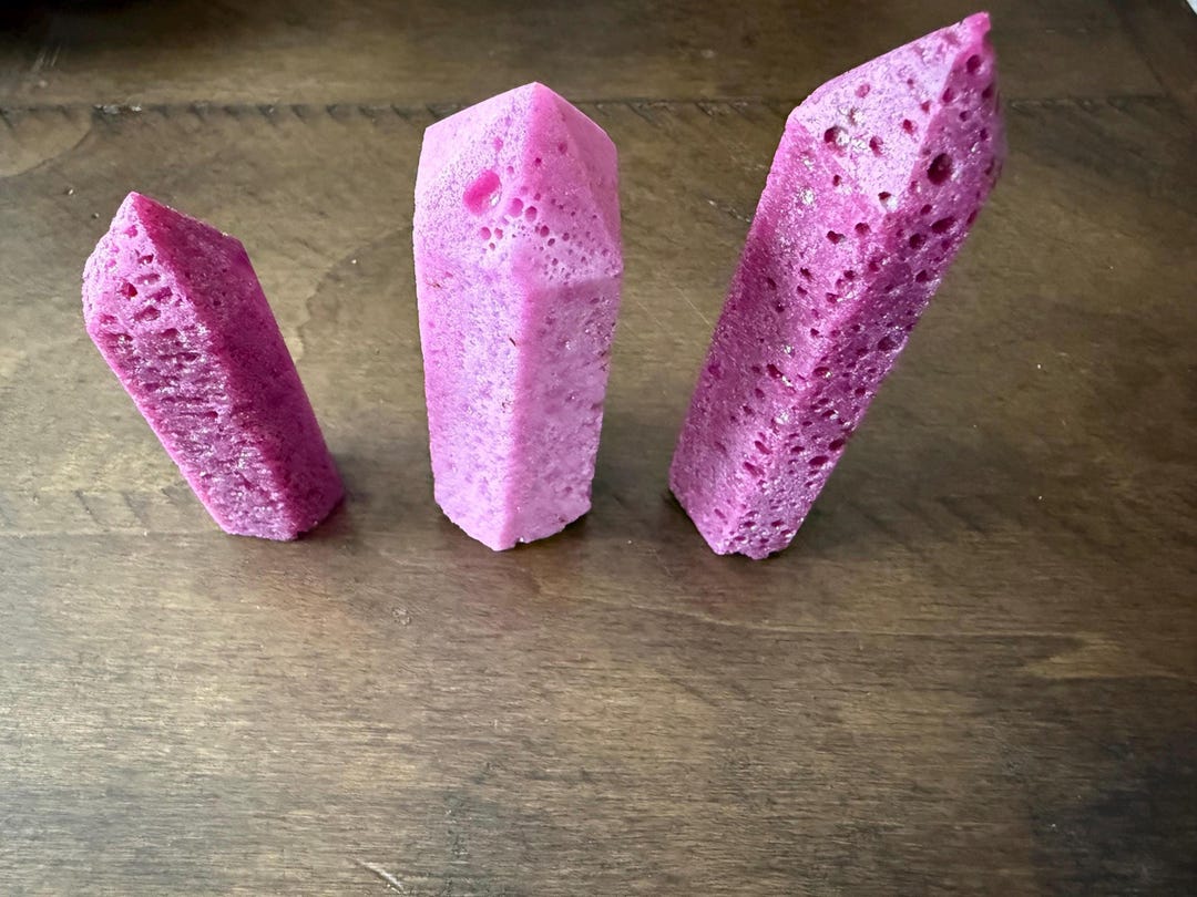 Ruby Honeycomb Quartz Tower Set - Sparkle Crystal, 3-pack - Etsy