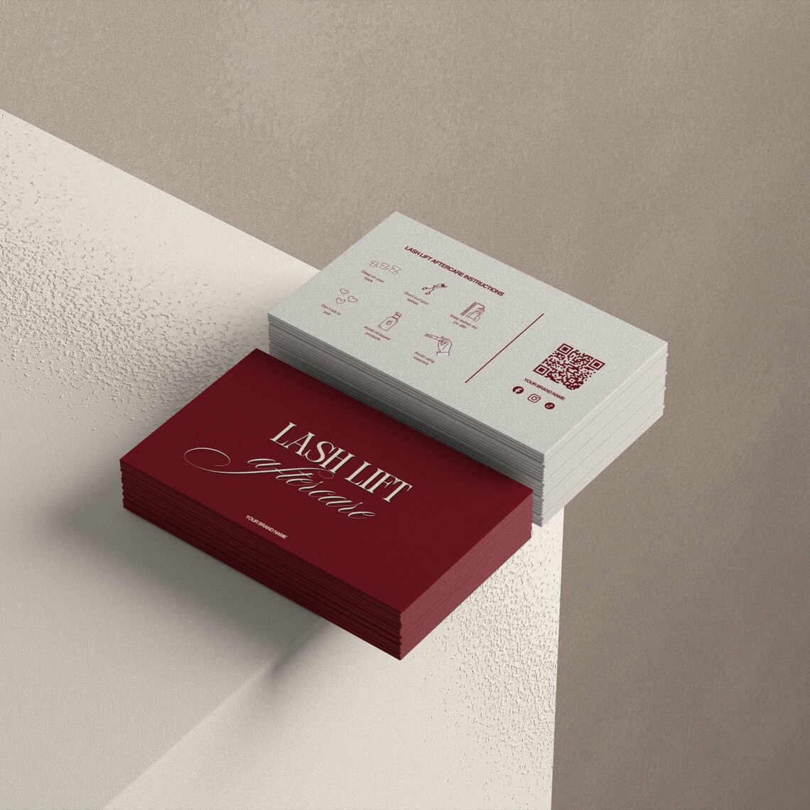 Lash Lift Aftercare Cards | Lash Tech Business Card | Editable on Canva ...