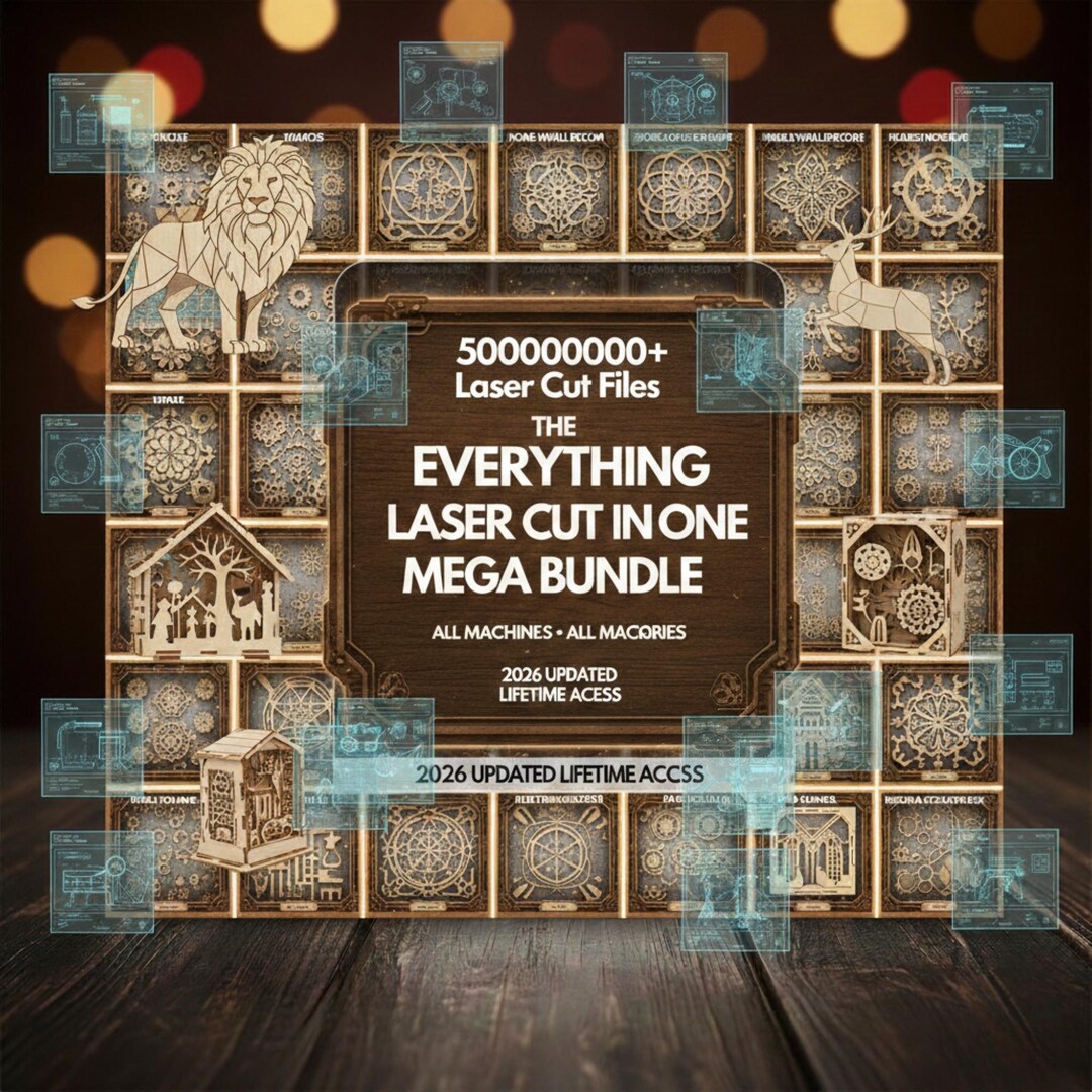 5,000,0000+ Laser Cut Designs Bundle (svg, Dxf, Ai, Pdf Files - Digital ...