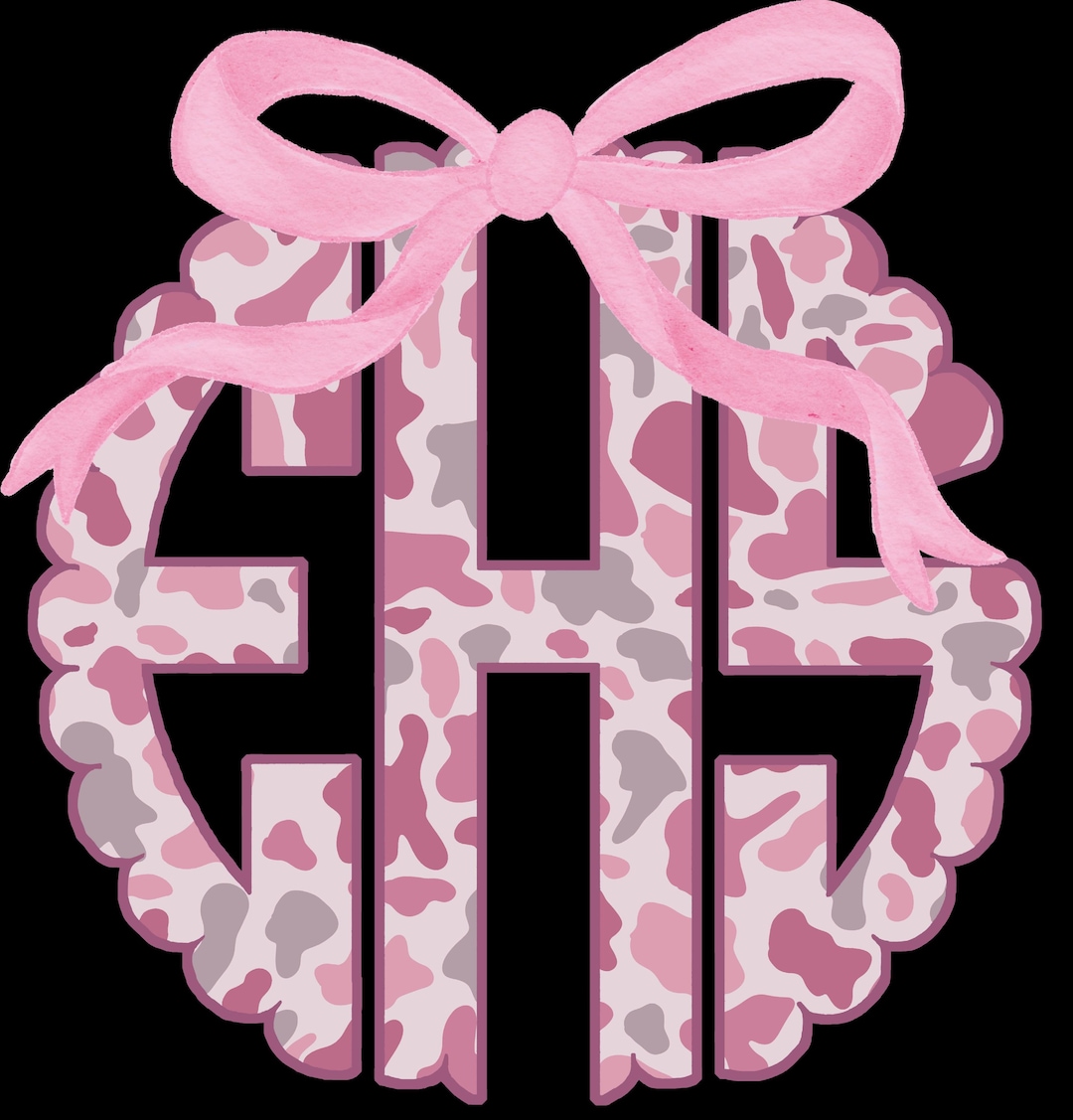 Custom Rose Camo Monogram - Etsy