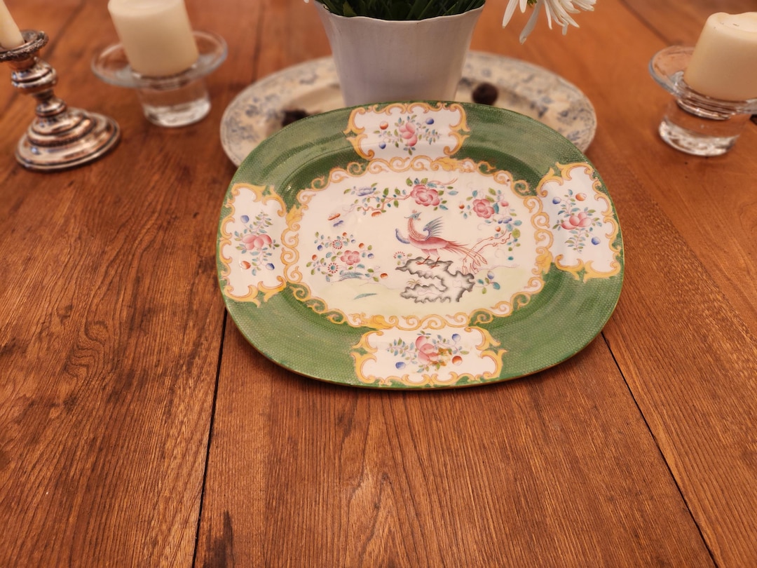 Antique Minton Cockatrice Green Dinnerware Set, 47 Pieces, English ...