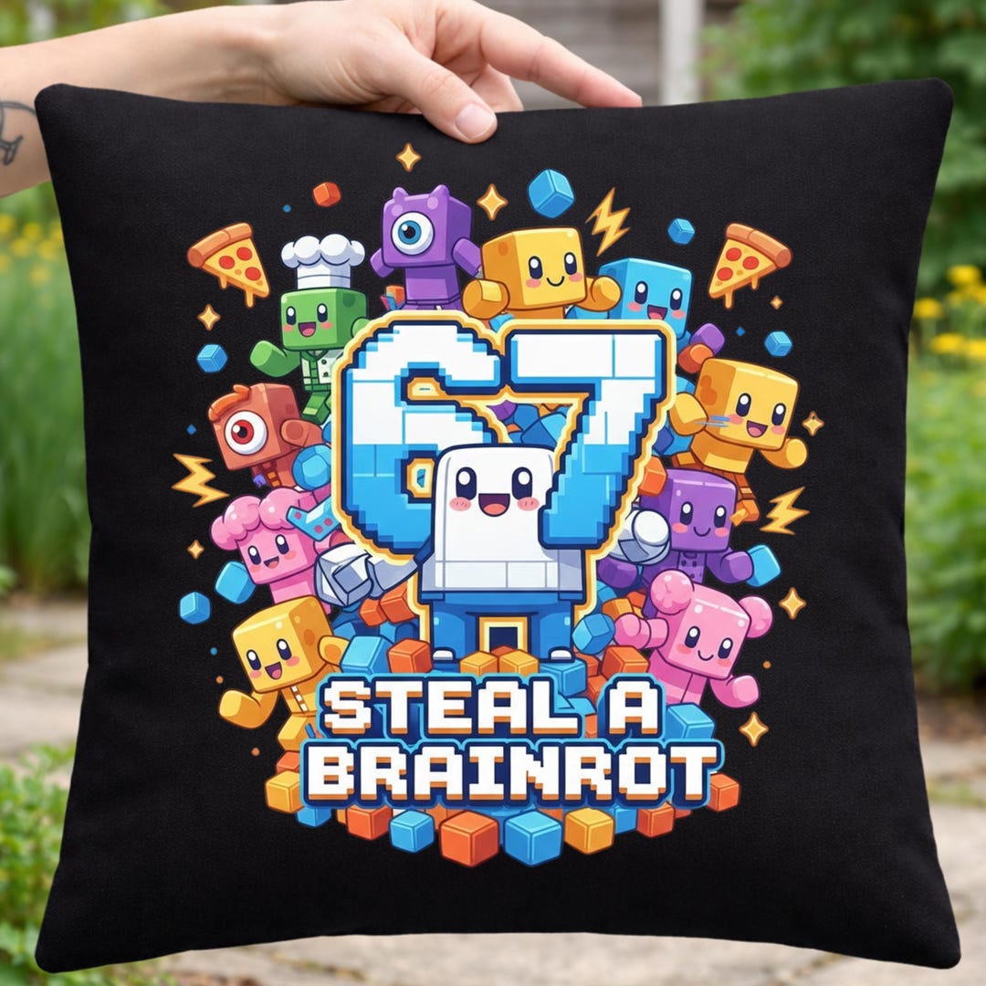 Steal a Brainrot Six Seven 67 PNG Clipart | Funny Meme Clipart | Viral ...