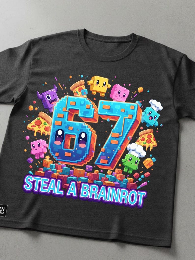 Steal a Brainrot Six Seven 67 PNG Clipart | Funny Meme Clipart | Viral ...