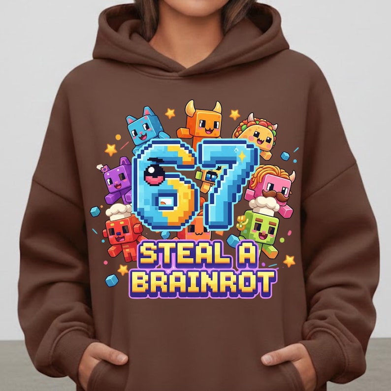 Steal a Brainrot Six Seven 67 PNG Clipart | Funny Meme Clipart | Viral ...